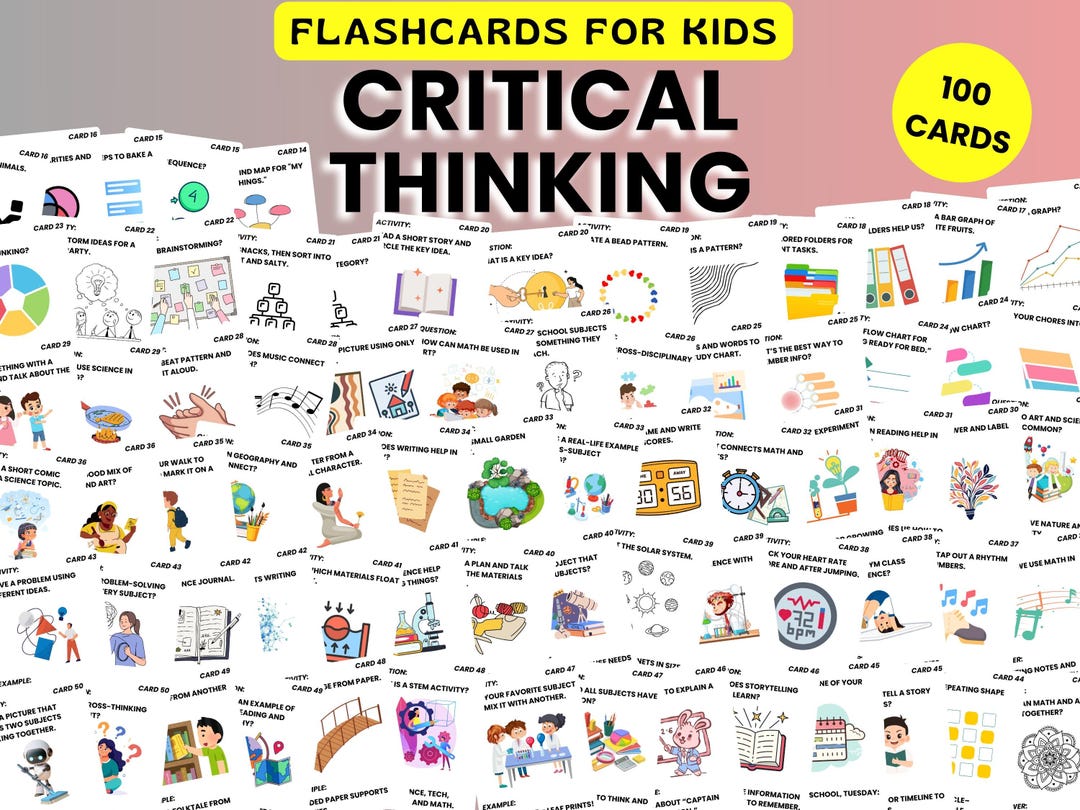 Critical Thinking Flashcards, Learning Activities for Information ...