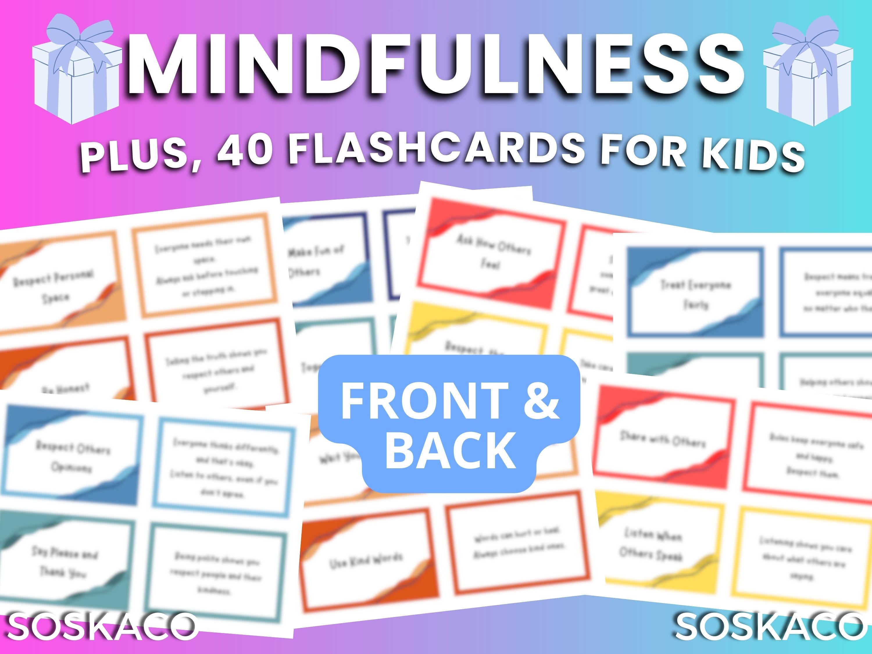 Mindfulness Lesson, Kids Flashcards, Breathing Affirmations , Emotional ...