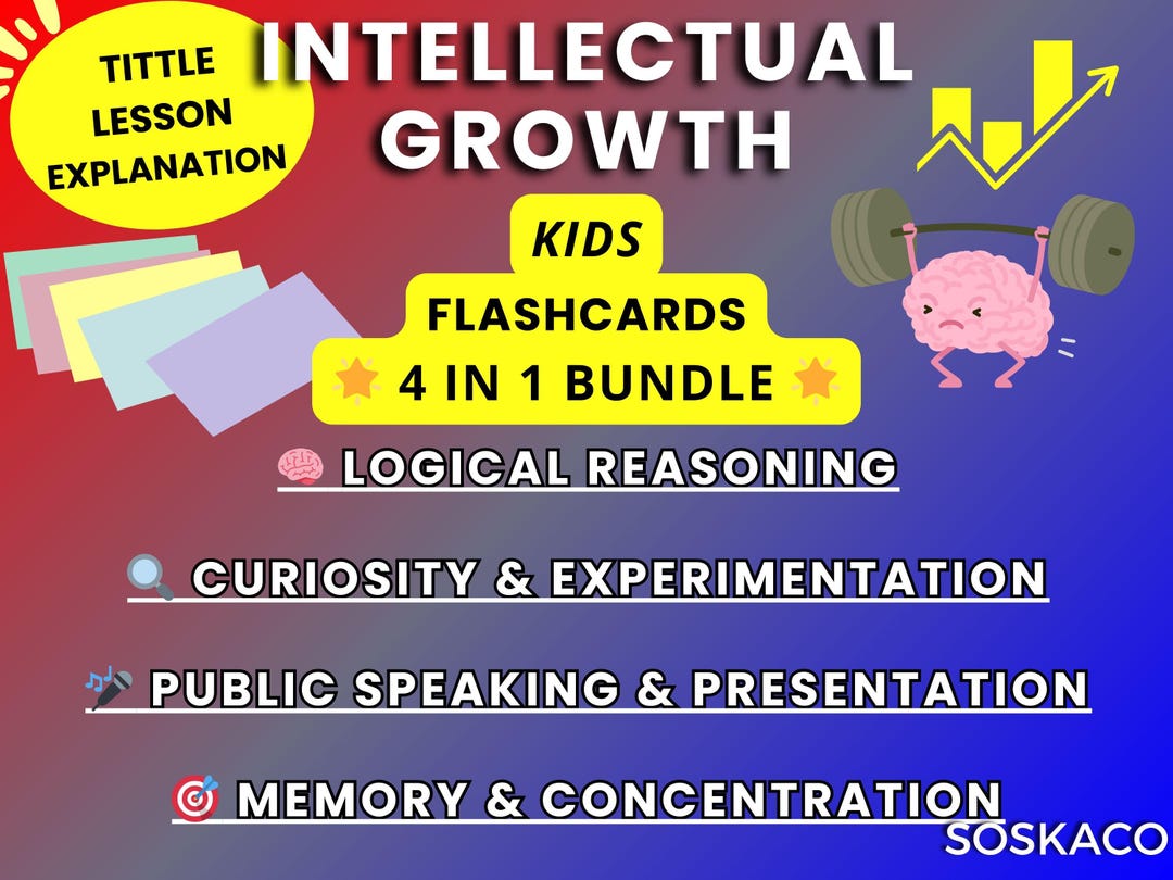Intellectual Growth Flashcards for Kids, Logical Thinking and Curiosity ...