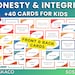 Honesty and Integrity Flashcards for Kids, Truthfulness, Responsibility ...