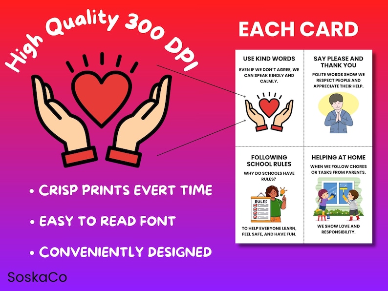 Respect Authority, Flashcards for Kids, Rules & Good Behavior ...