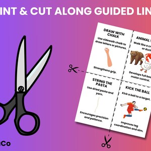 Fine and Gross Motor, Kids Flashcards Printable, Coordination Exercise ...