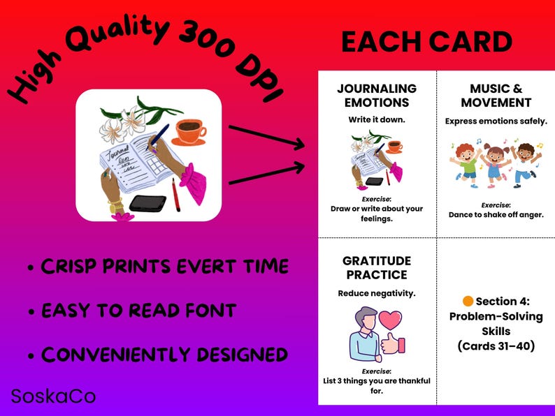Conflict Resolution Flashcards for Kids, Problem Solving Worksheets ...
