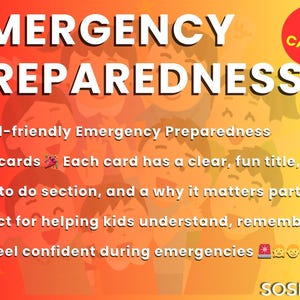 Emergency Preparedness Flashcards for Kids, Safety Skills Learning ...