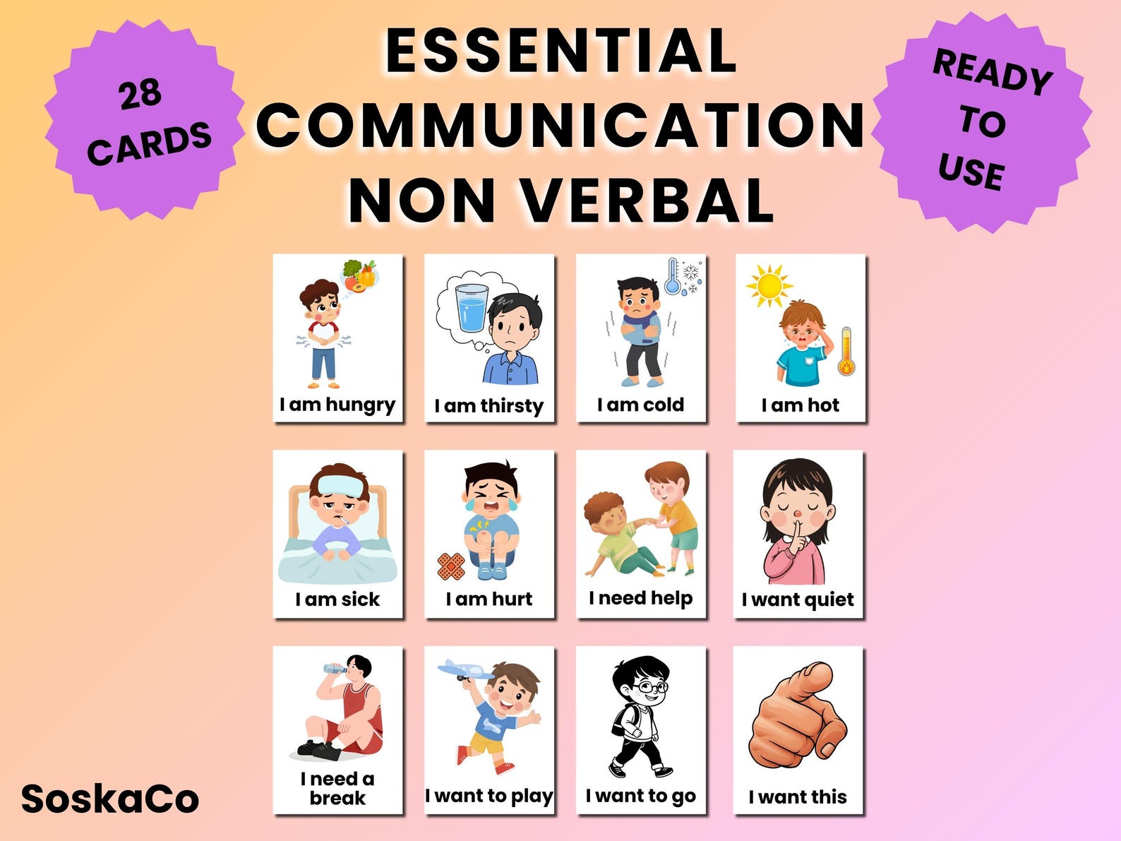 Non Verbal Communication, Visual Boards Cards Printable, Daily Routines ...