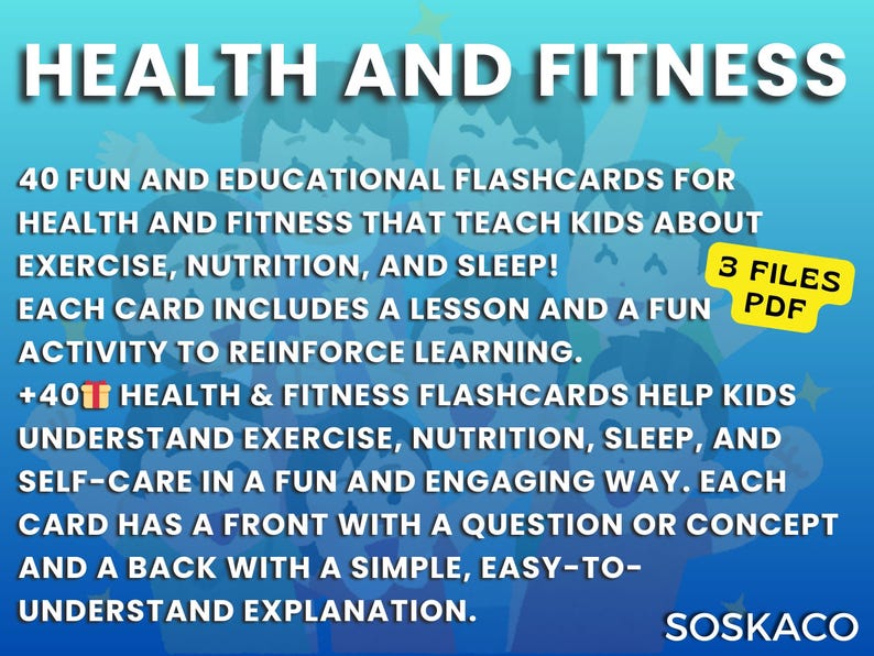Healthy Habits Flashcards for Kids, Nutrition & Self Care, Educational ...