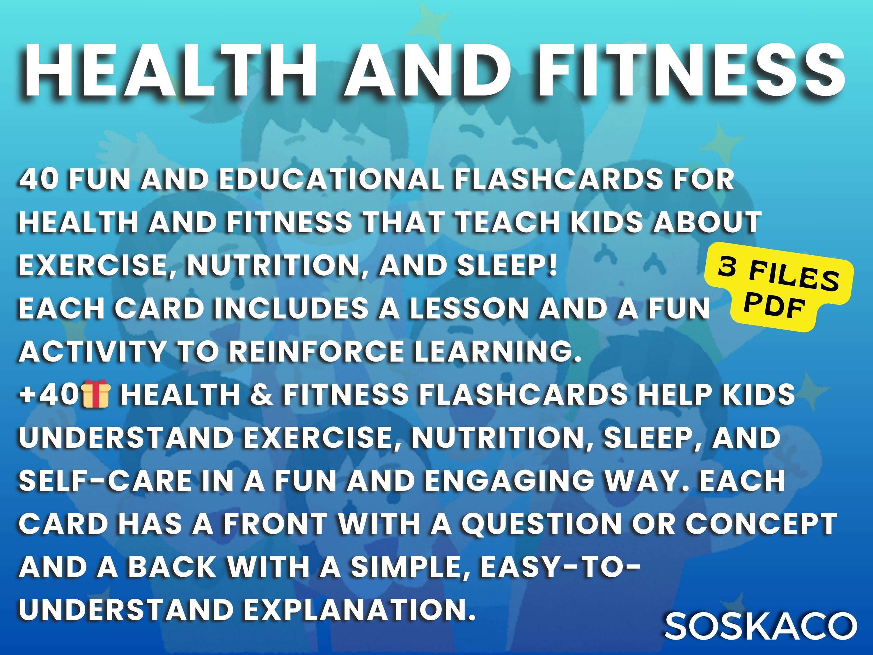 Healthy Habits Flashcards for Kids, Nutrition & Self Care, Educational ...