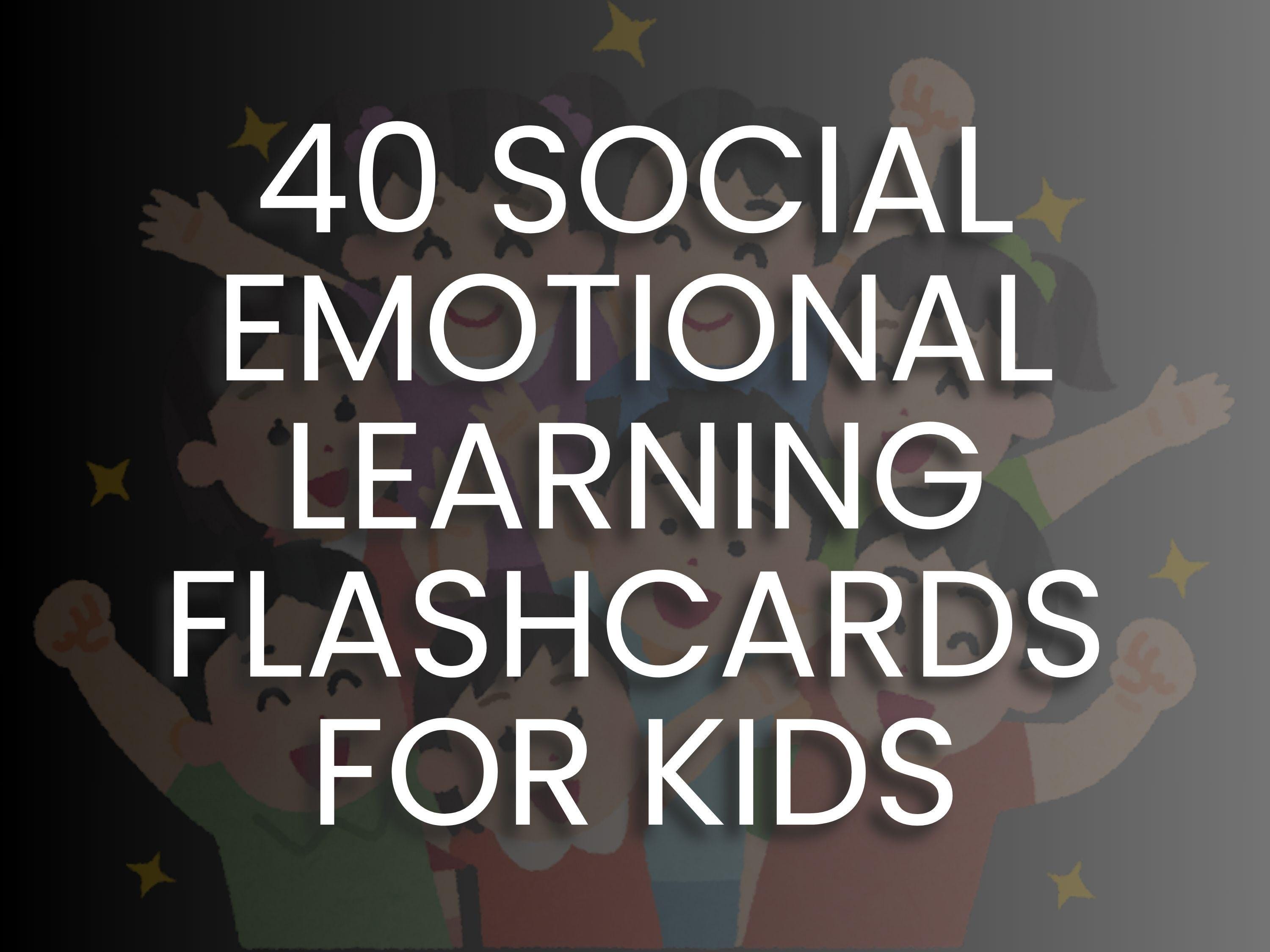 40 Social Skills Flashcards for Kids, Emotional Learning Activities ...