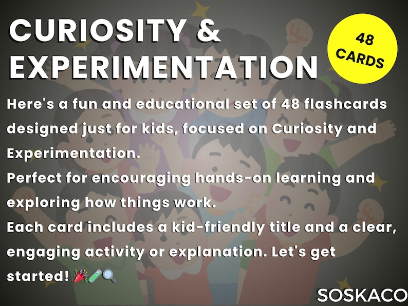 Curiosity and Experimentation Flashcards for Kids, Printable ...