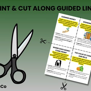 Money Management Flashcards for Kids, Budgeting & Saving (printable PDF ...