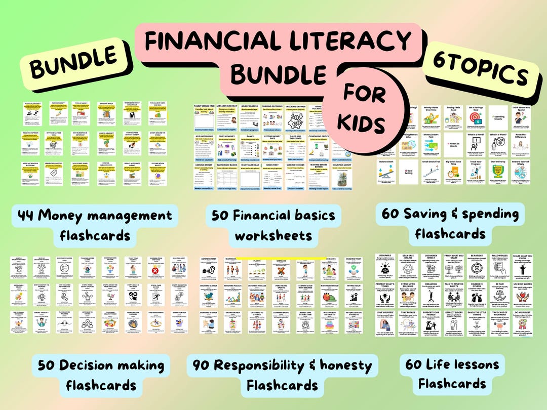 Financial Literacy Bundle, Money Management & Saving Worksheets ...