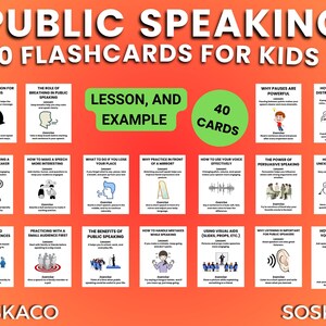 Public Speaking Flashcards for Kids, Speech Activities & Exercises ...