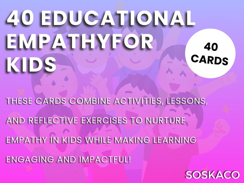Empathy Flashcards for Kids, Emotional Awareness Activities, Respect ...