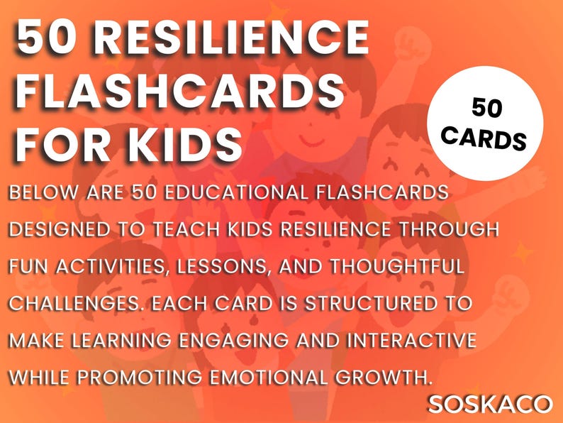 Resilience Flashcards for Kids, Coping Skills, Growth Mindset Cards ...