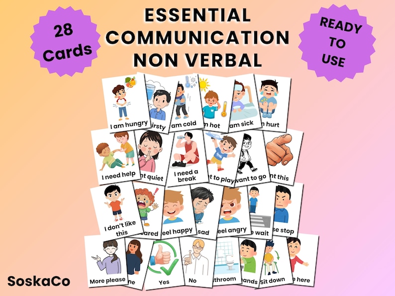Non Verbal Communication, Visual Boards Cards Printable, Daily Routines ...