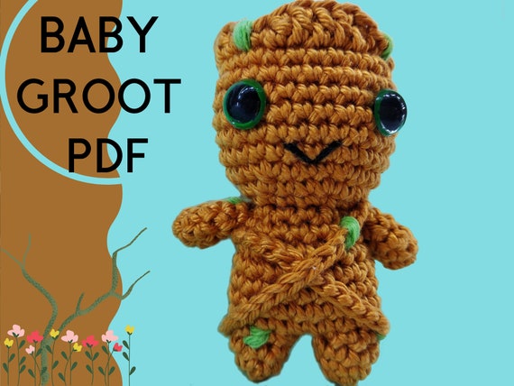 Crocheted Baby Groot Pattern Crochet Amigurumi Baby Groot Pattern PDF ...