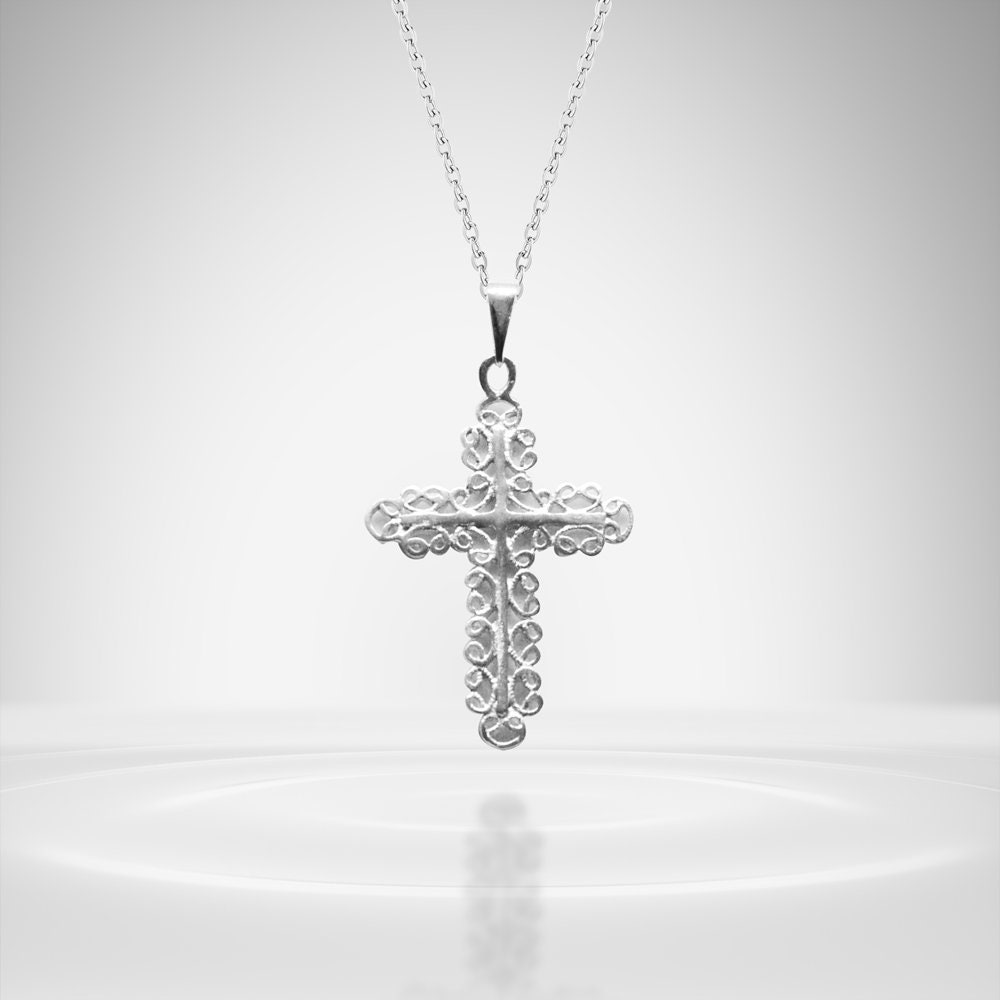 Handmade Gold Filled Lace Cross With a Chain. Available in Four ...