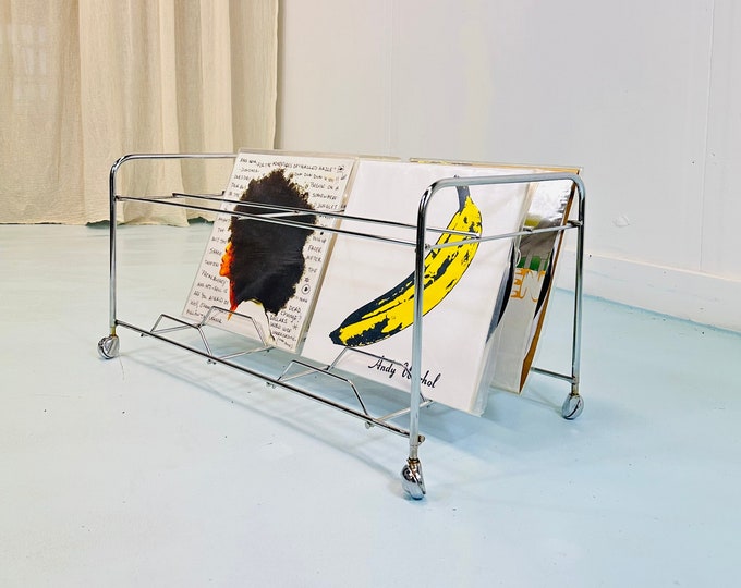 LP / Vinyl Trolley Rack - Vintage Opslag (tot Circa 108 Lp's) Uit De ...