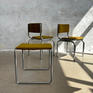 Tubular space Age Frame reupholstered Chairs 1 of 2 Stoelen 1970s ...