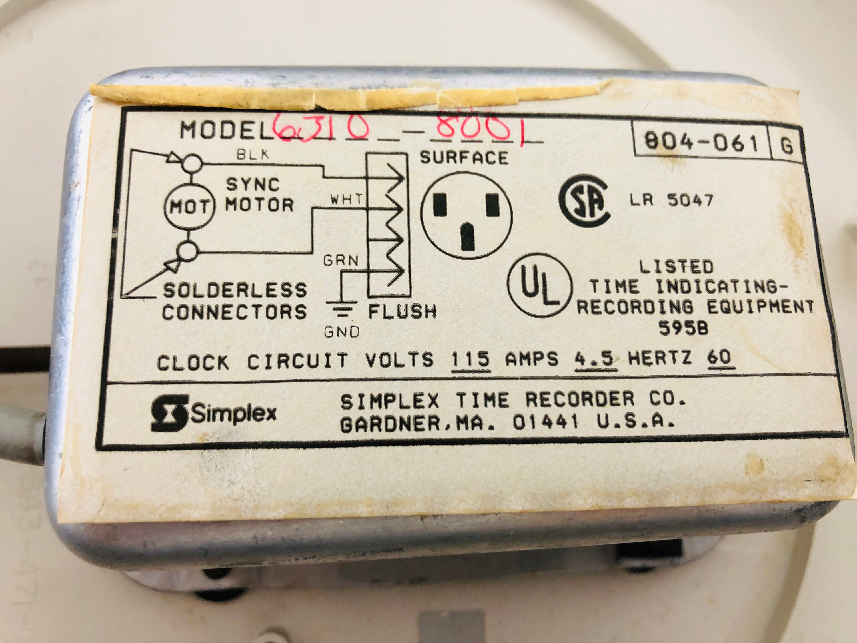 Original Vintage Simplex Electric Fabrieks/school Klok - Etsy