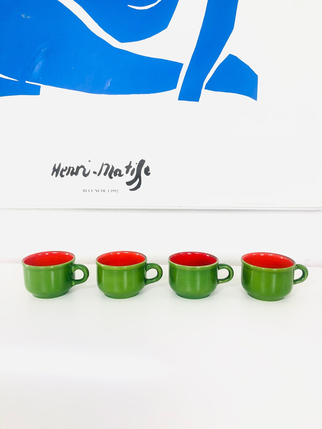 Vintage Set Zweden 70s 4 Stuks Mokken / Koffie Kopjes Keramiek - Etsy