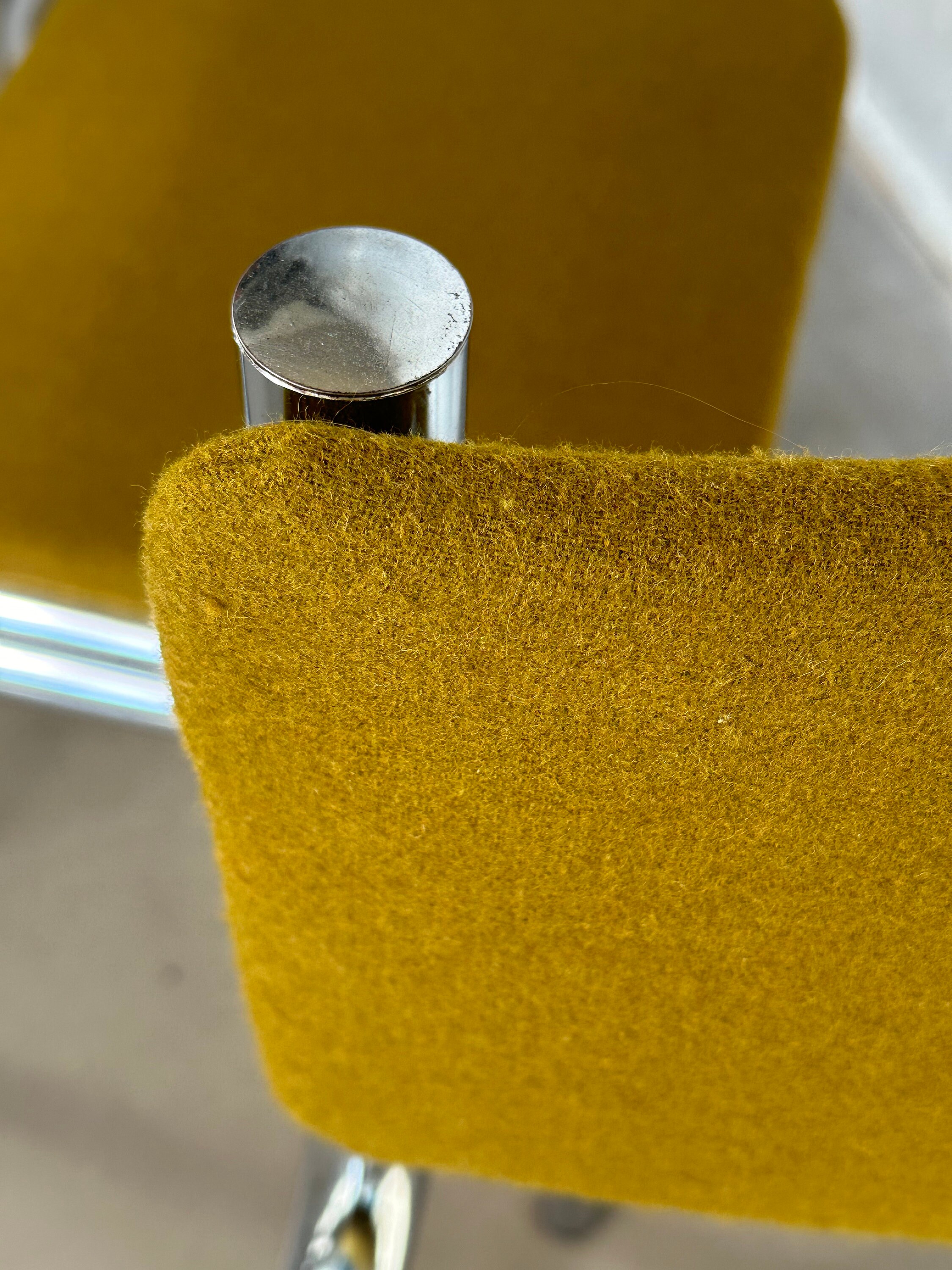 Tubular space Age Frame reupholstered Chairs 1 of 2 Stoelen 1970s ...