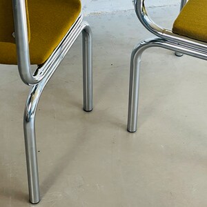 Tubular space Age Frame reupholstered Chairs 1 of 2 Stoelen 1970s ...