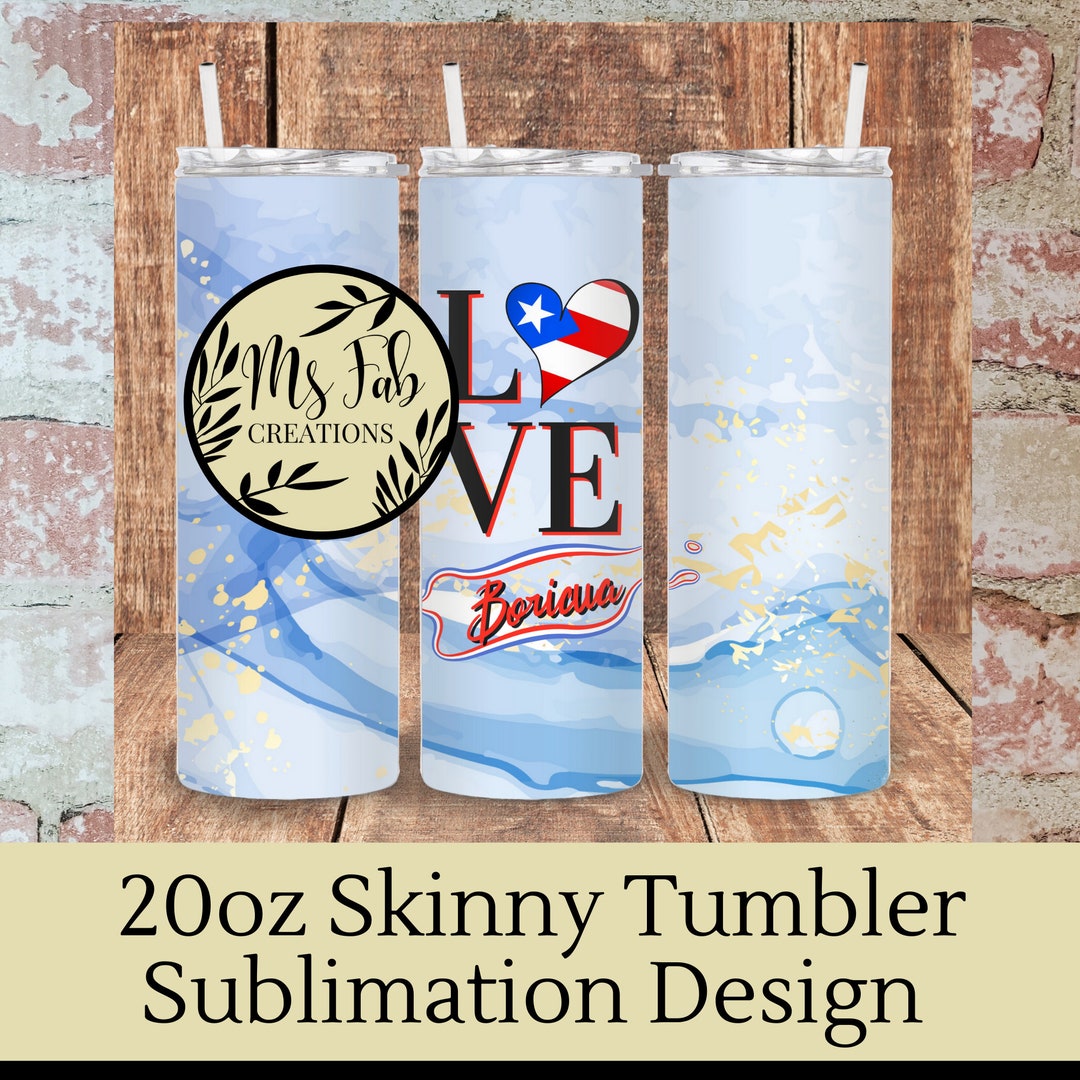 Puerto Rico Sublimation Design, Boricua Tumbler Wrap, Puerto Rico Flag ...