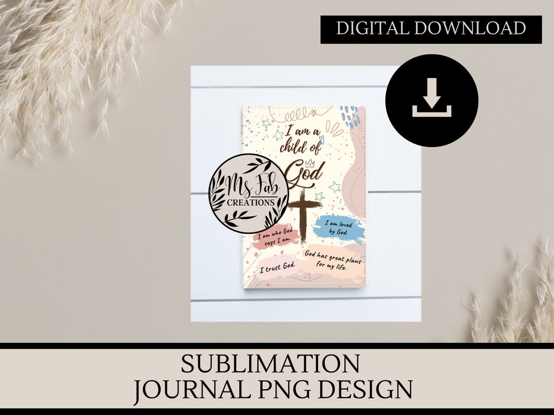 Journal Cover Sublimation Design, Bible Journal Cover PNG Digital ...