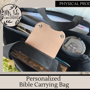 Large Bible Bag,canvas Satchel Tote, Multi Pocket,personalized,religious Gift Women,bible Study ...
