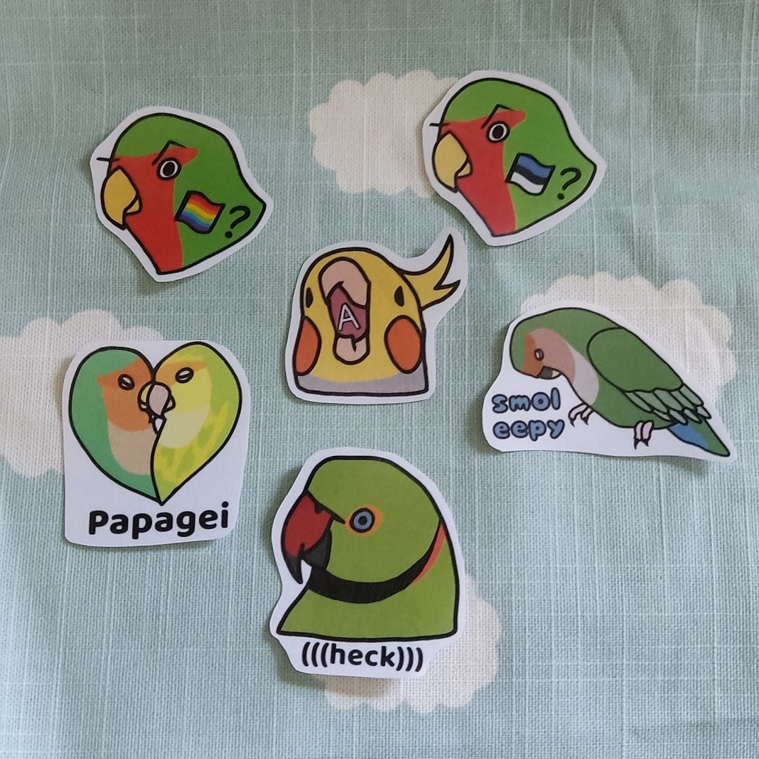 Birb Stickers | Cockatiel | Lovebird | Ringneck | Stationary ...