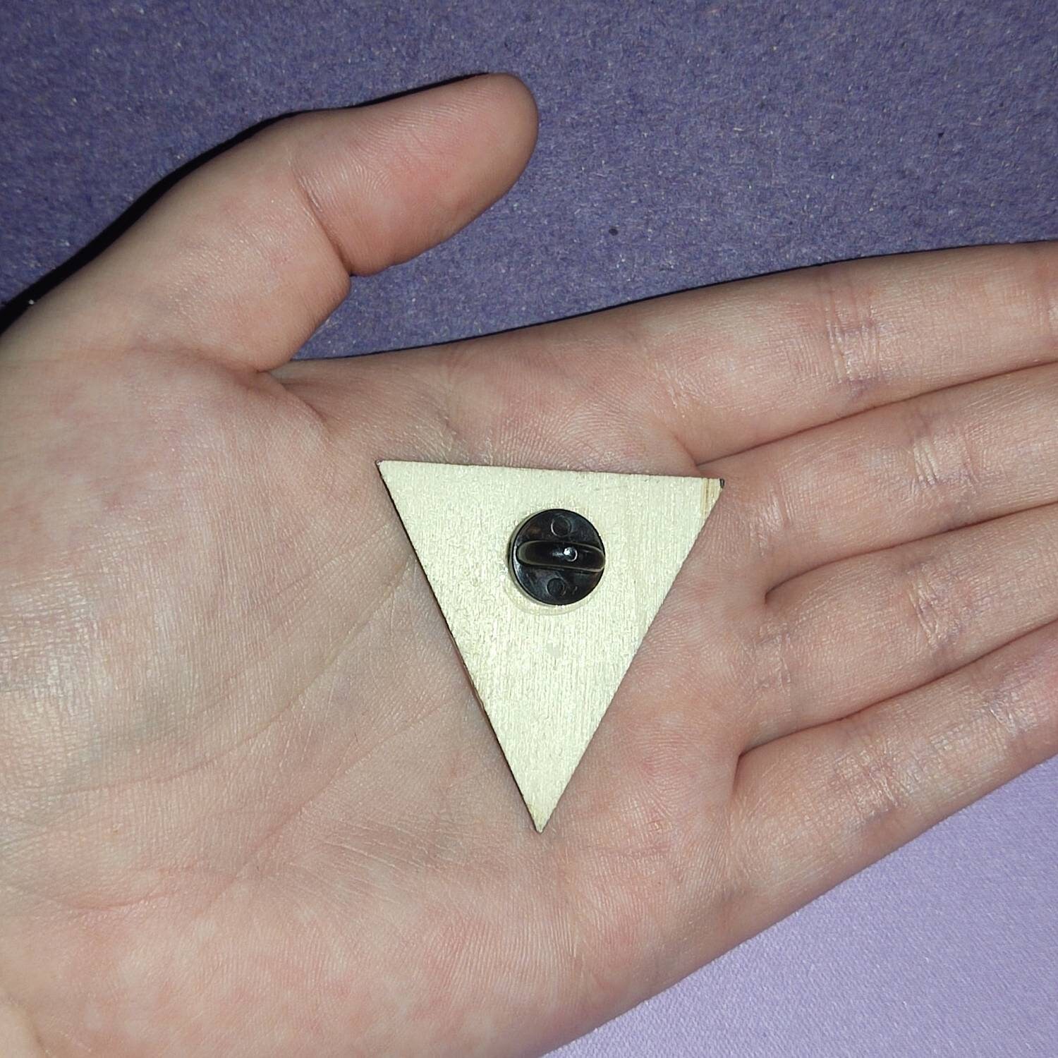 Pink Triangle Wooden Pin LGBTQIA Custom - Etsy