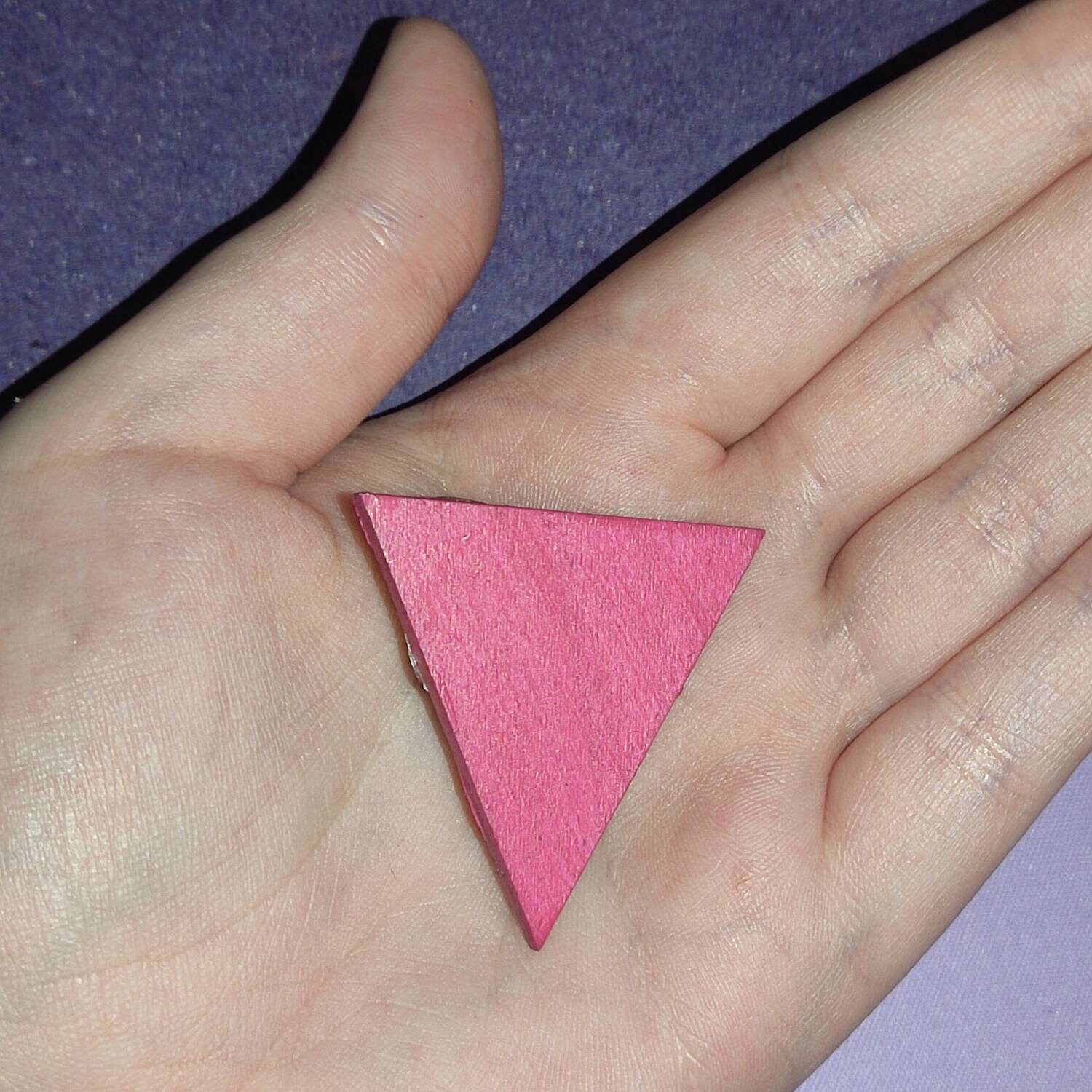 Pink Triangle Wooden Pin LGBTQIA Custom - Etsy