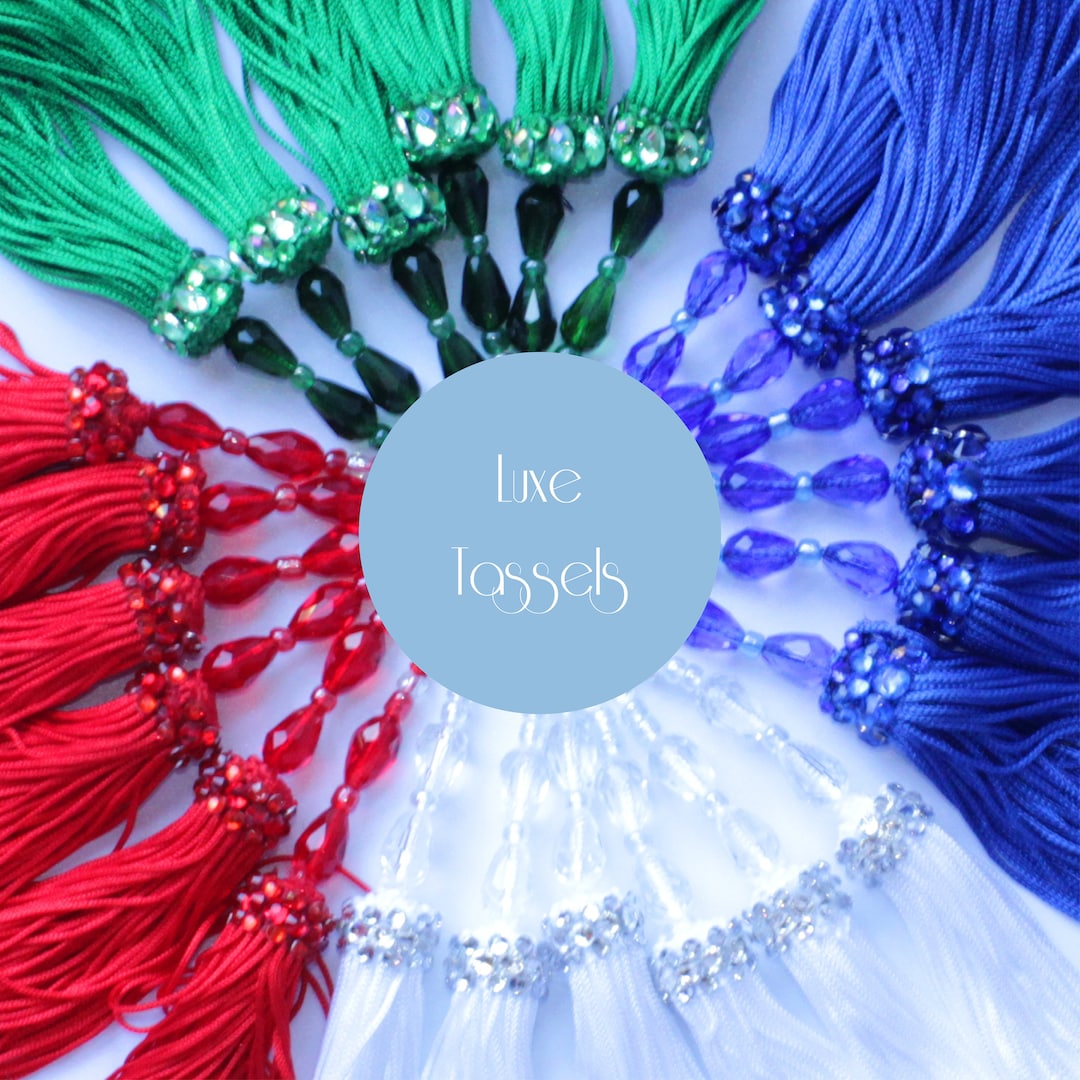 Costume Luxe Chainette Tassels With Rhinestones Beads for Burlesque - Etsy
