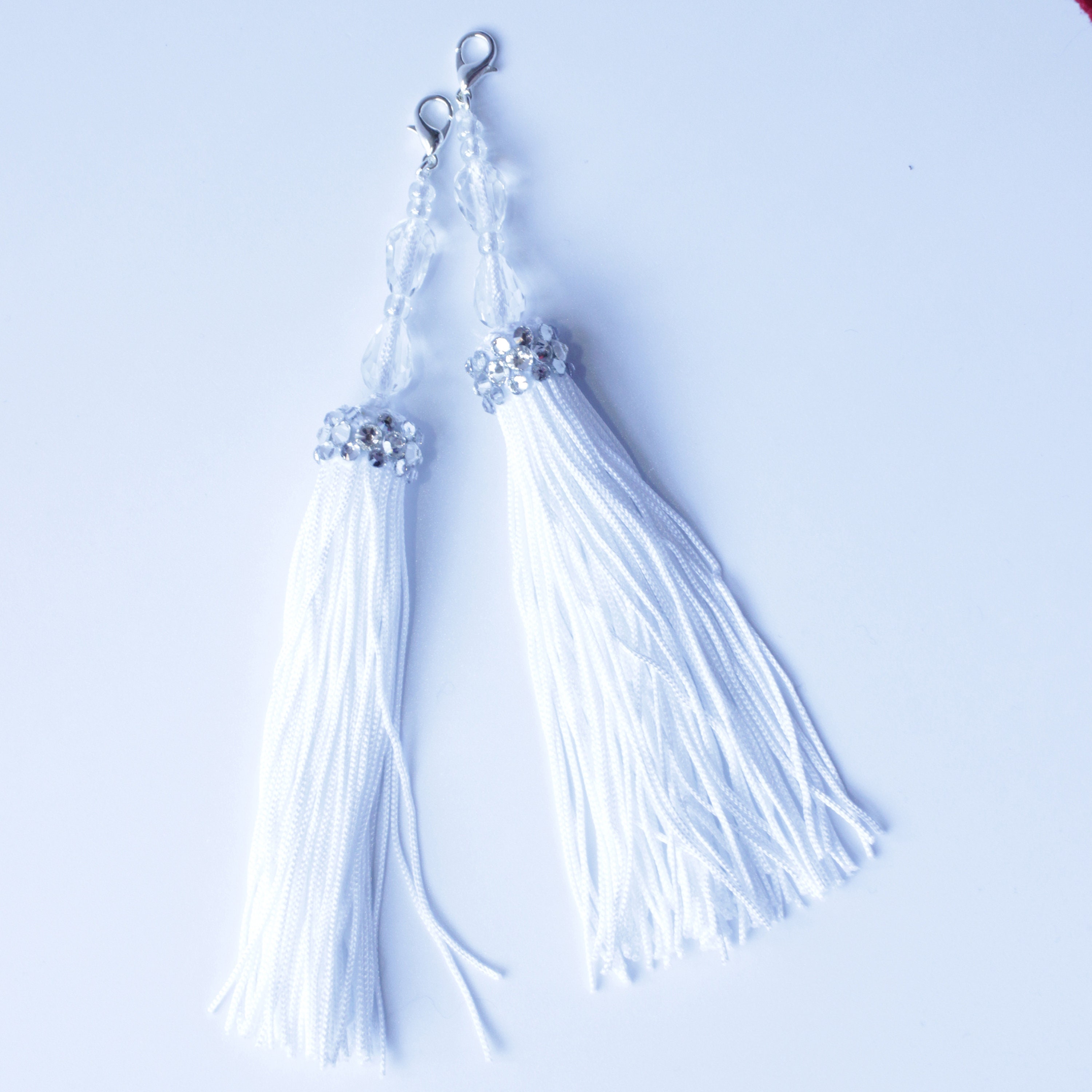 Costume Luxe Chainette Tassels With Rhinestones Beads for Burlesque - Etsy