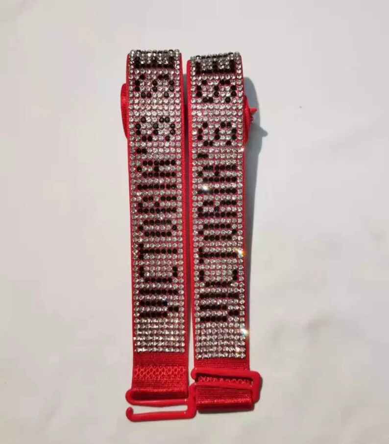 Victoria Secret Shine Diamante Bra Strap Pair Etsy Uk