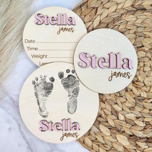 Baby Name Sign | Birth Announcement Sign | Personalized Wooden Name ...