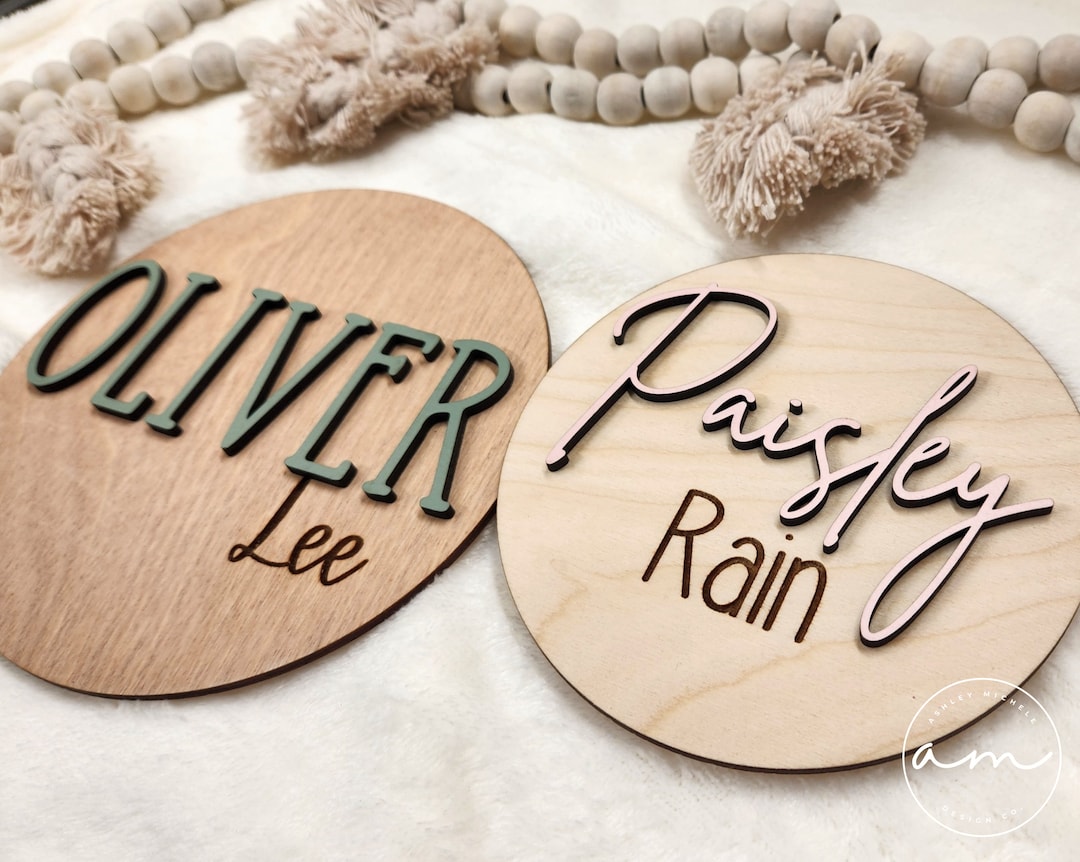 Baby Name Sign, Birth Announcement Sign, Baby Footprints Sign, Birth ...