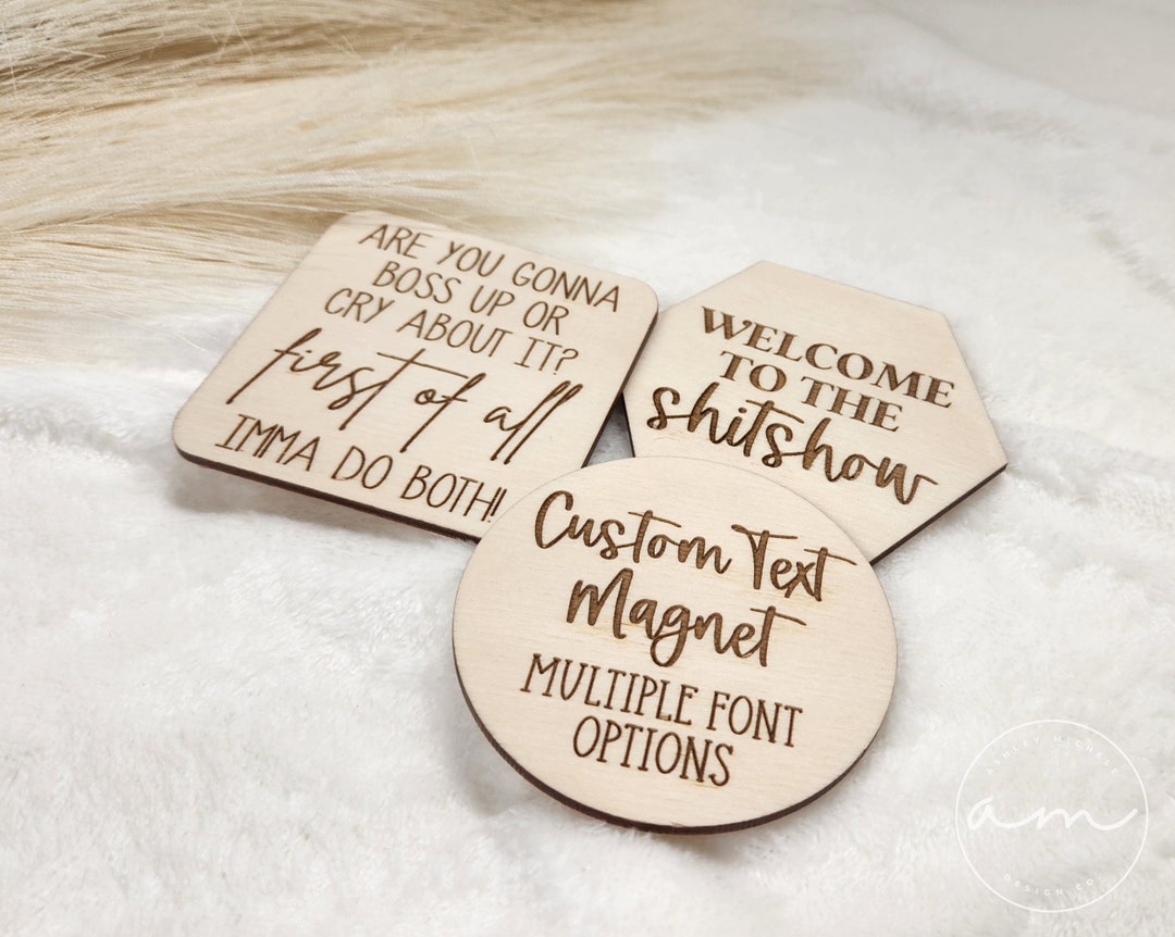 Custom Wood Magnets | Custom Engraved Magnets | Custom Gift ...