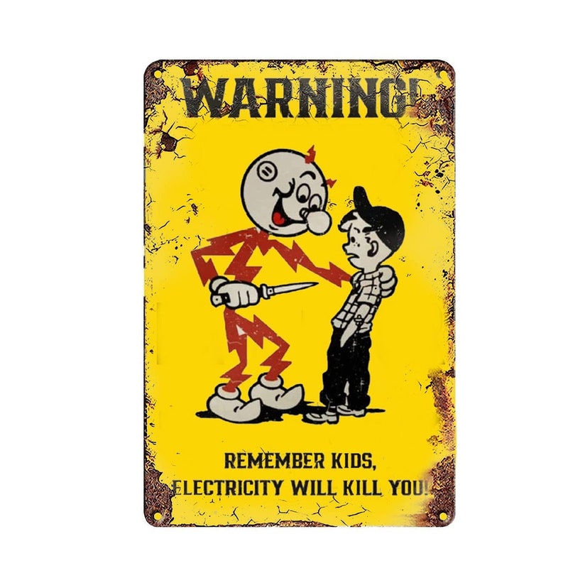 Vintage Warning Sign - Etsy