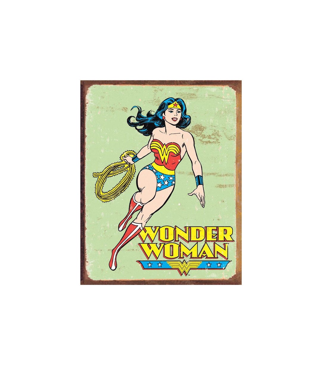 8 X 12 Vintage Tin Sign Wonder Women Old Metal Sign Retro Art Prints ...