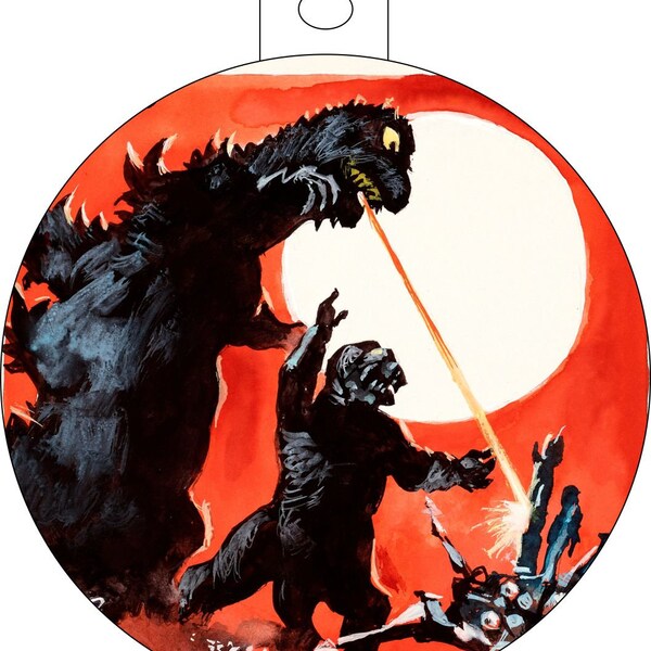 Godzilla Christmas Cards - Etsy
