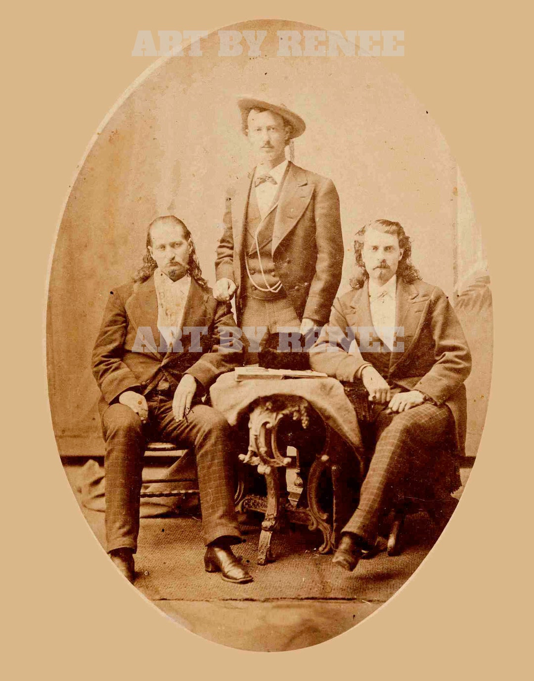 Old West 1873 Wild Bill Hickok Texas Jack Omohundro, and Buffalo Bill ...