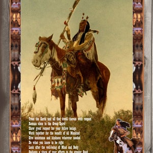 The Native American Indian 10 Ten Commandments Poster 20 X 30 - Etsy