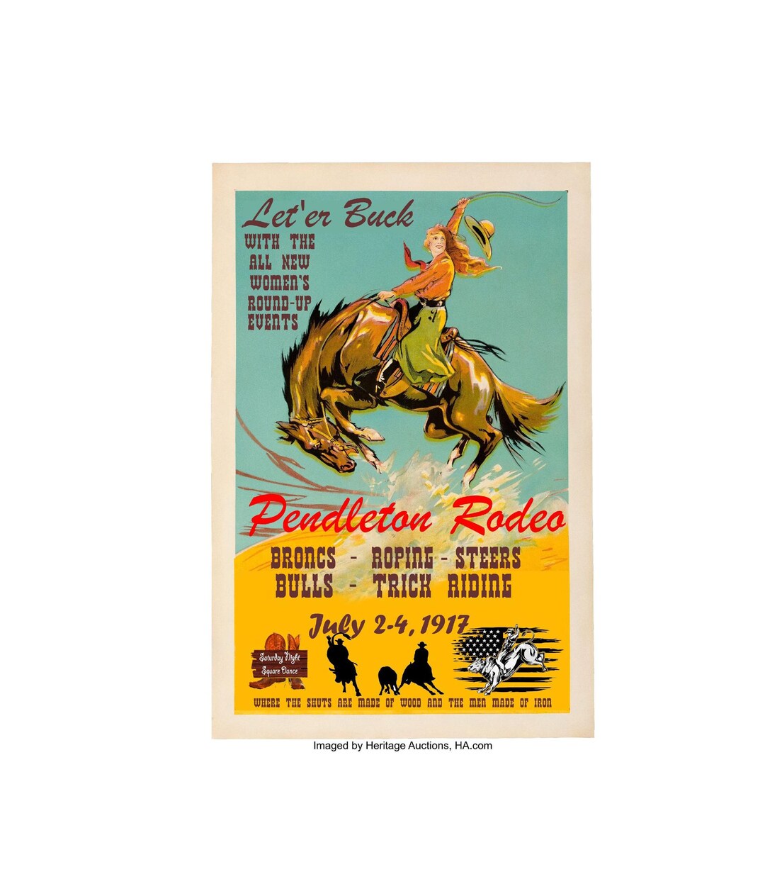 Pendleton Rodeo Mini Poster 8 X 12 Inches High Res Photo on Fuji Film ...