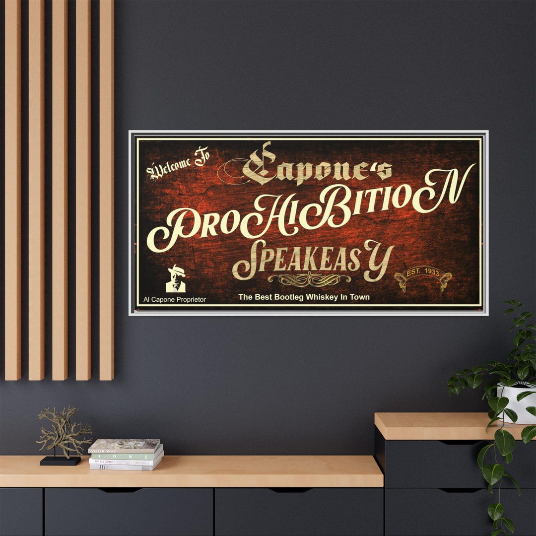 Al Capone's Prohbition Speakeasy Canvas Print, Art Deco Wall Decor ...