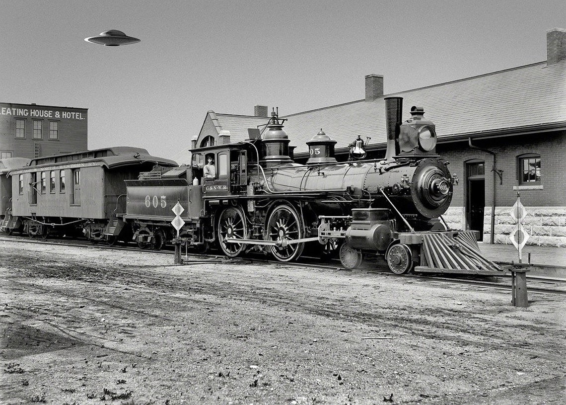 Old Locomotive Steam Engine Train at Station 8 X10 Vintage Old Photo on ...