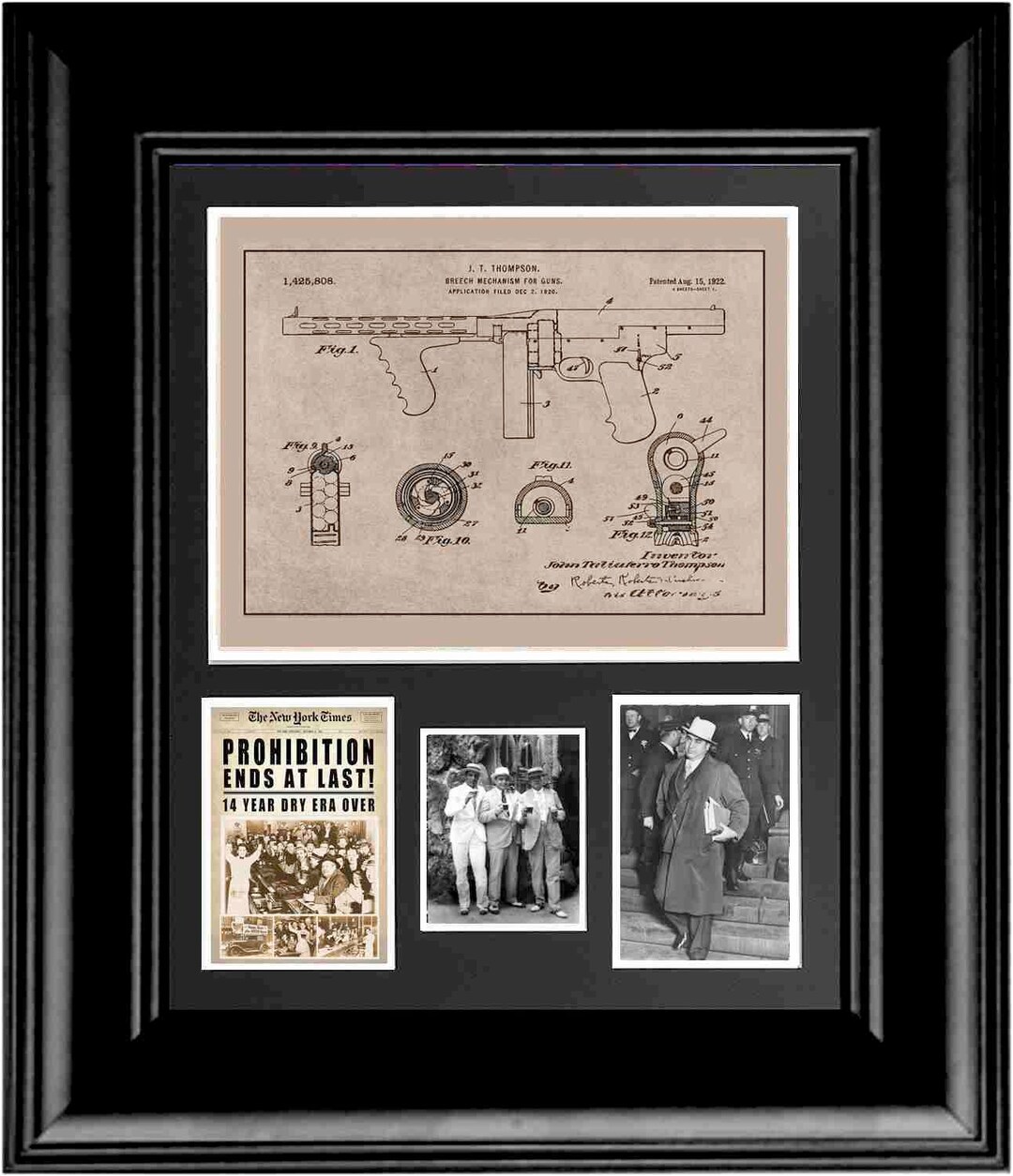 Al Capone 16 X 20 Art Collage Framed Print Rule the Roaring Twenties ...
