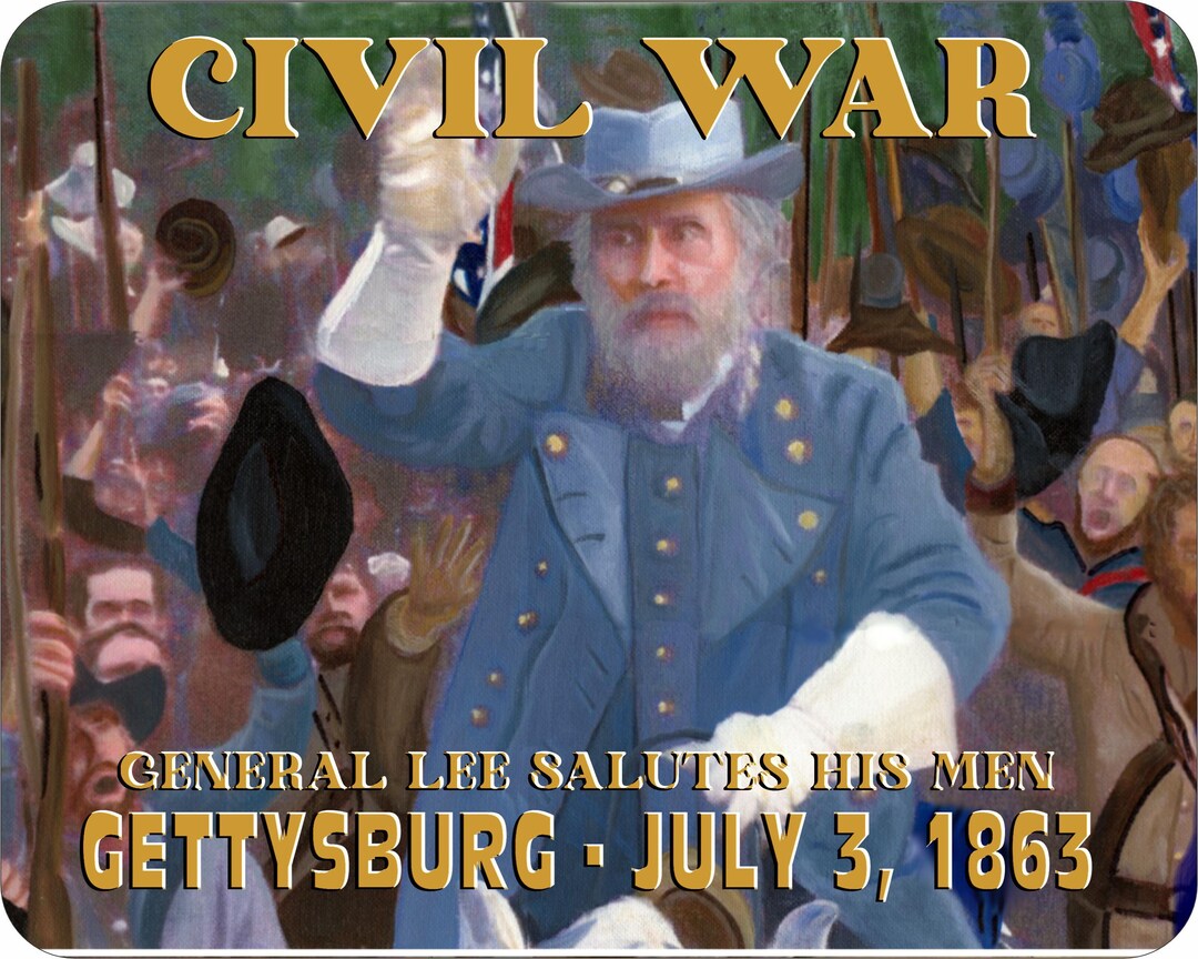 Civil War Battle at Gettysburg Lee Saluates Mouse Pad Photo Mousepads ...
