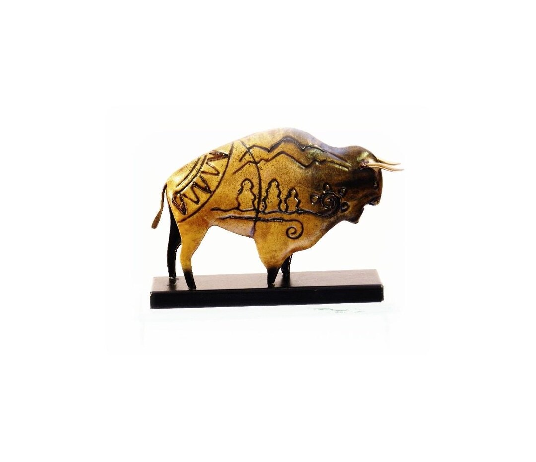 BUFFALO CARVING Native Indain Spirit Scared Buffalo Wildlife Animal ...